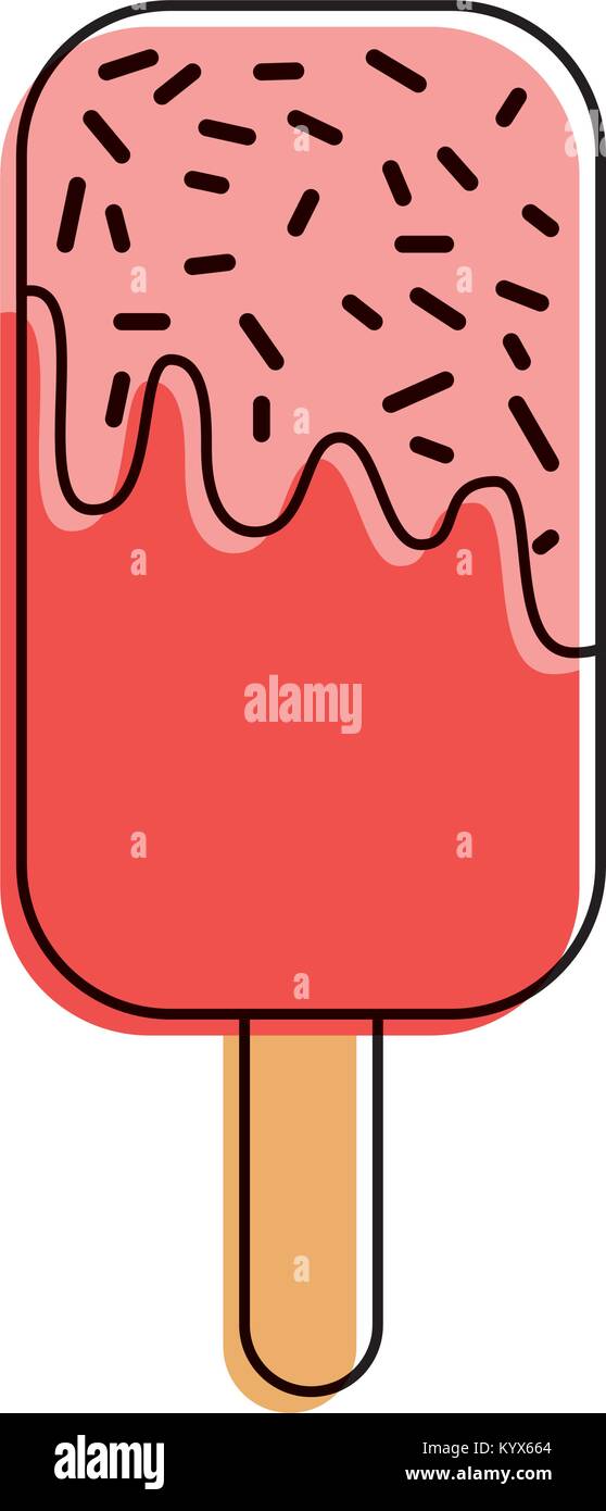 ice cream stick chips sweet icon Stock Vector Image & Art - Alamy