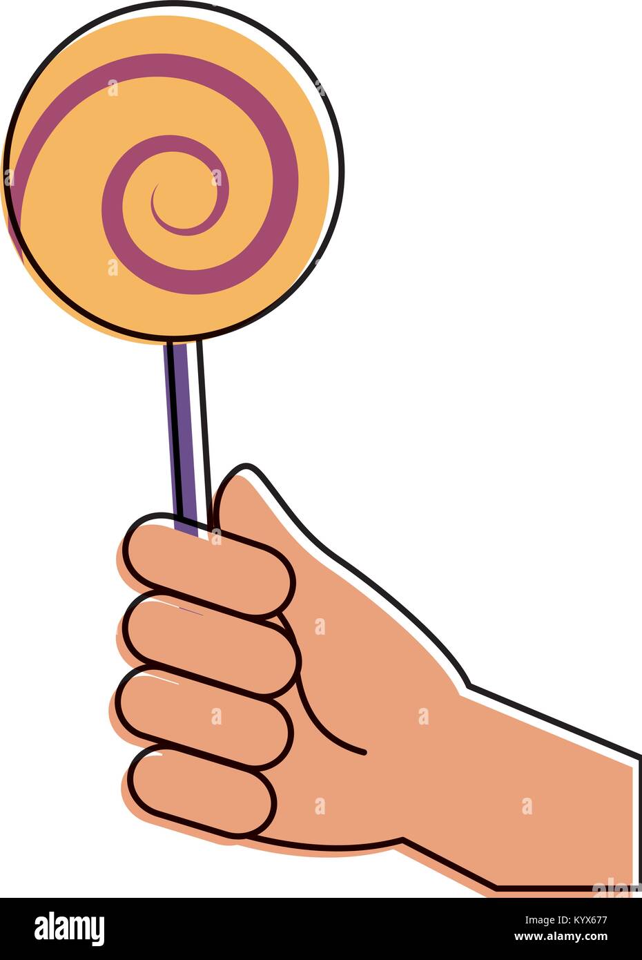 hand holding lollipop sweet candy Stock Vector Image & Art - Alamy