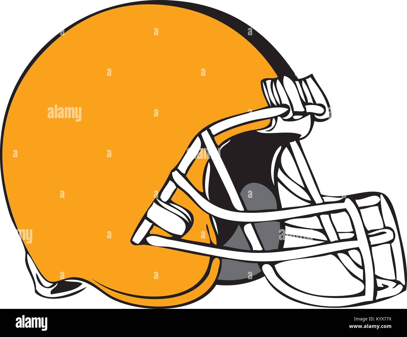 Simple american football helmet on white background Stock Vector Image ...