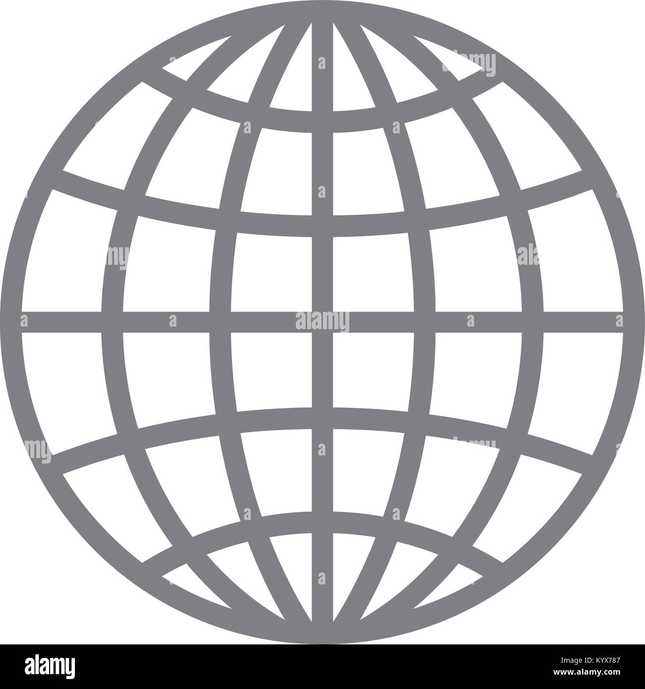 Wireframe globe icon - planet symbol Stock Vector Image & Art - Alamy