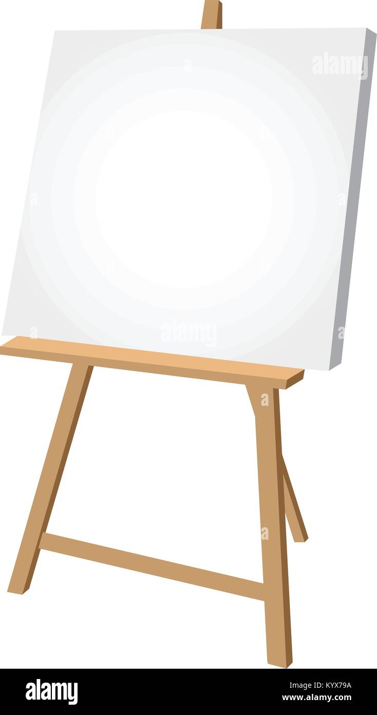 Simple easel on white background - artist workplace Stock Vector Image ...
