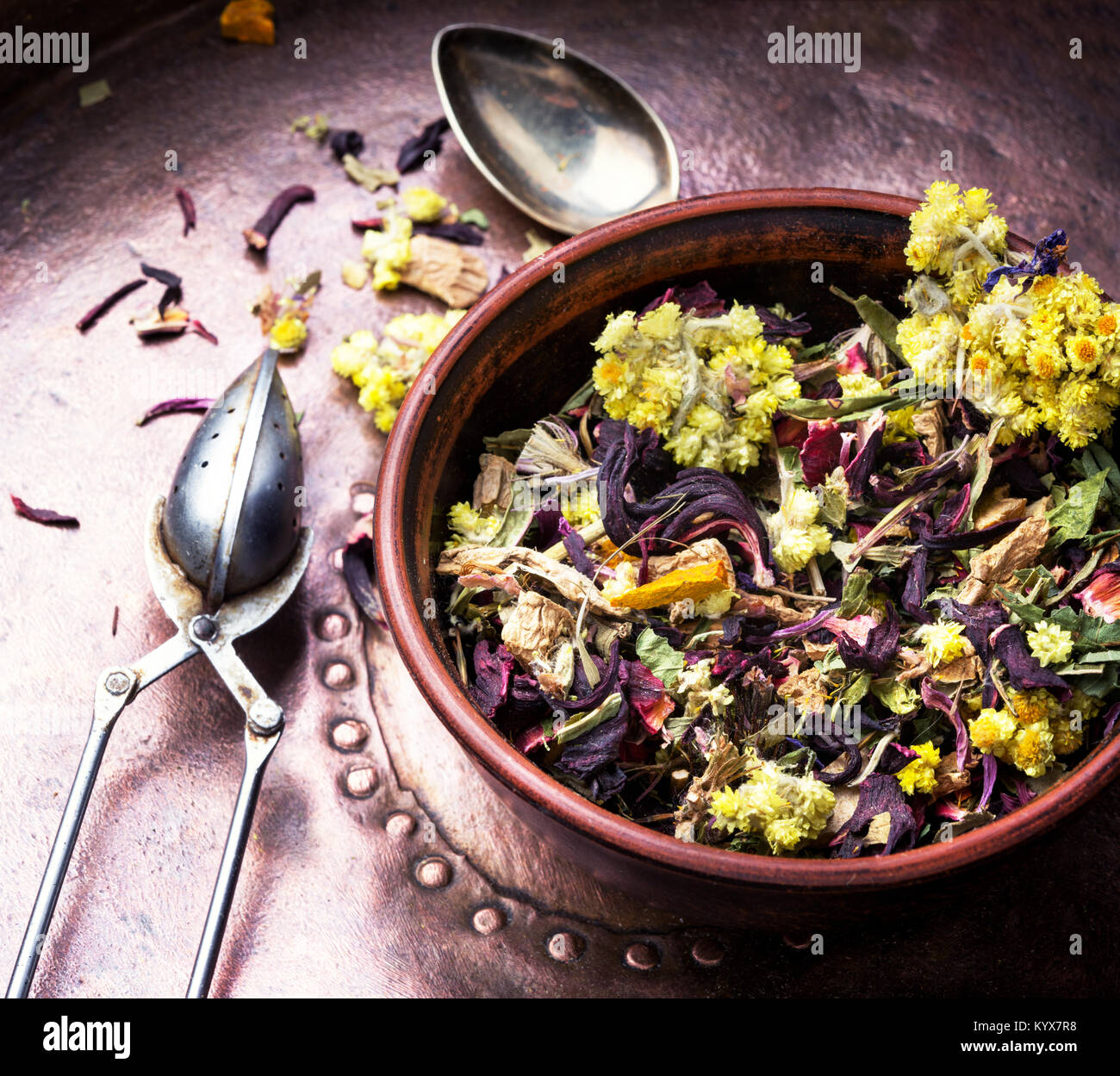 Herbal medicinal collection plant for tea.Herbal tea Stock Photo - Alamy