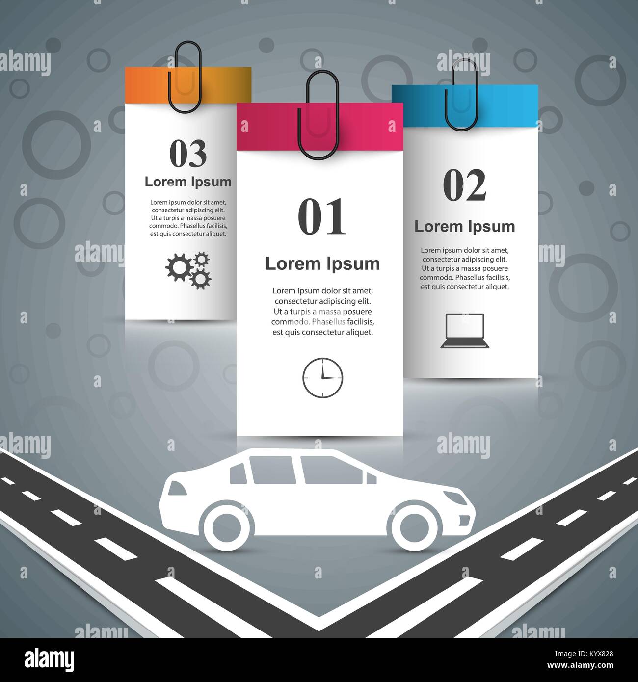 Road infographic design template and marketing icons. Car icon Stock ...