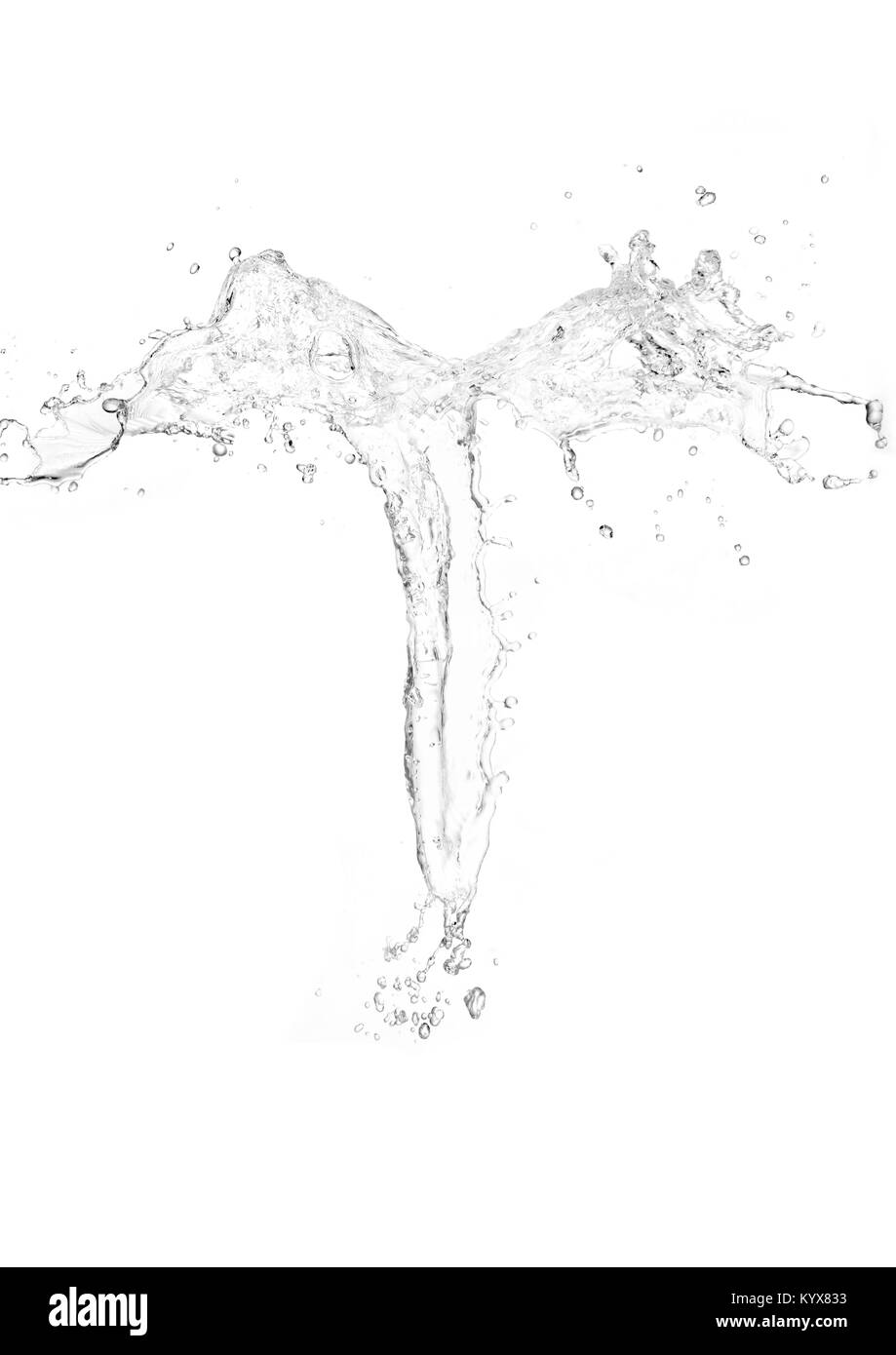 Water splash plain background Cut Out Stock Images & Pictures - Alamy