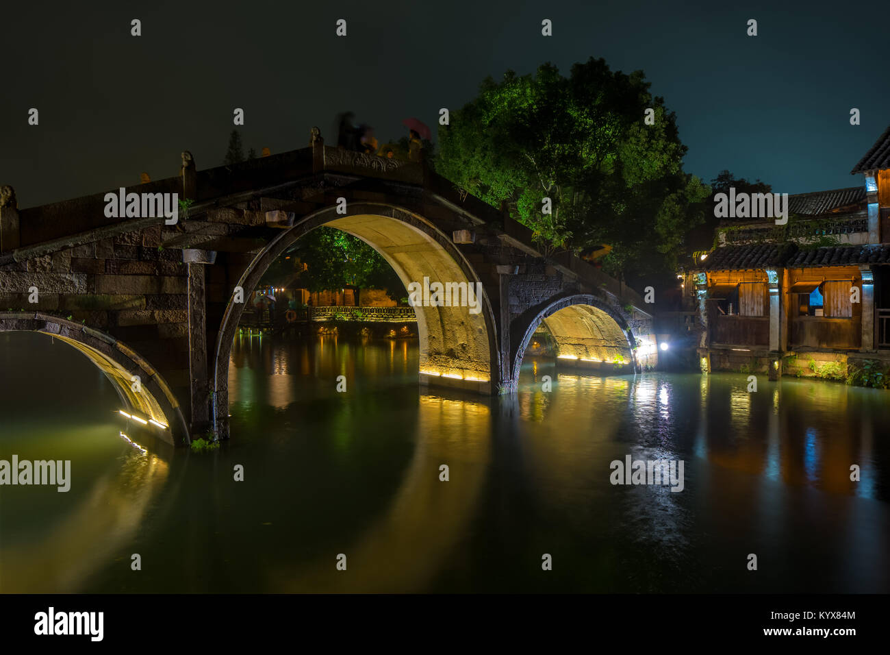 Night view of Zhejiang, Wuzhen Stock Photo - Alamy