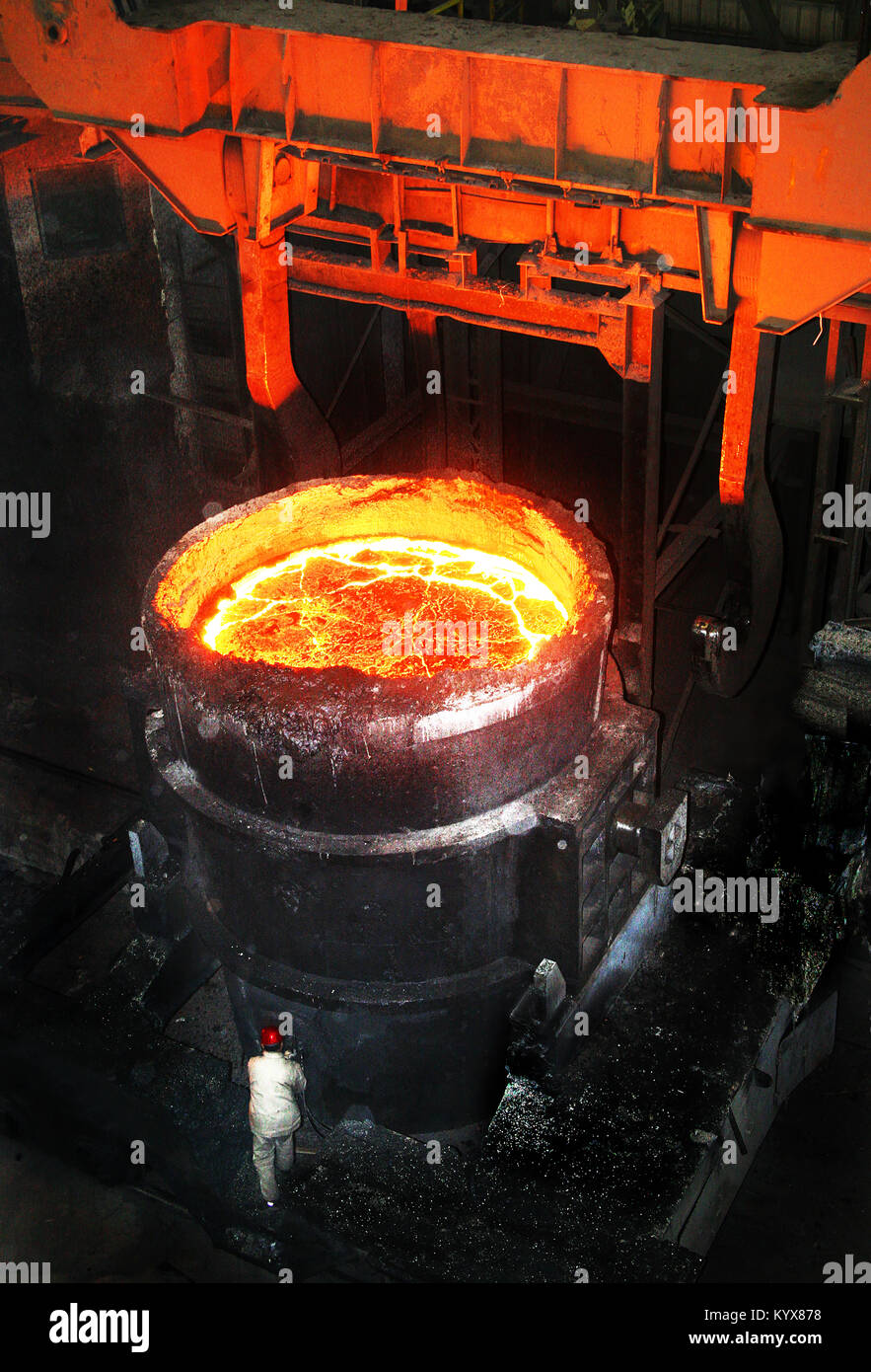 Metal industry steel mill manufacturing machinery manual worker hi-res ...