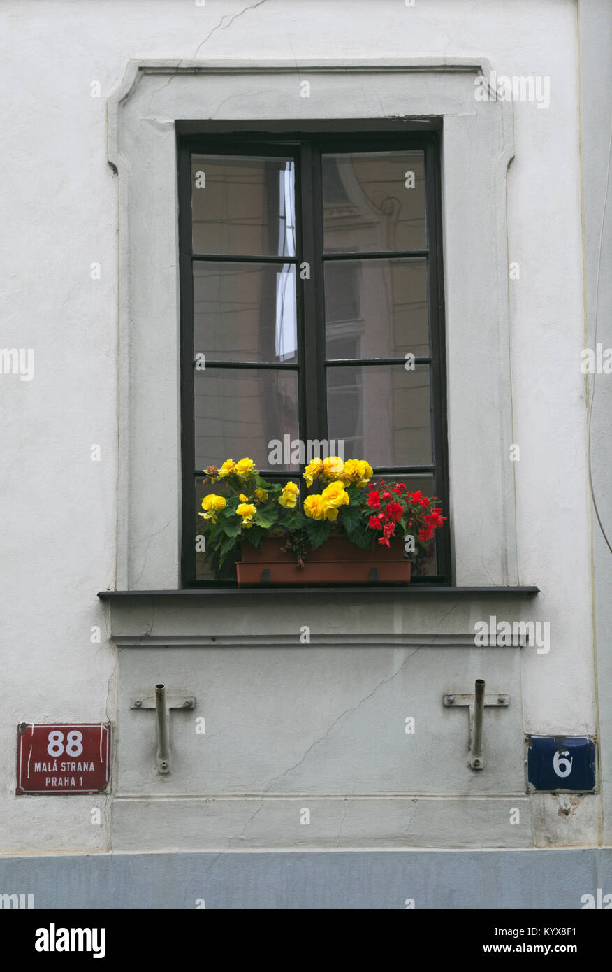 window of a house in Mala Strana, Prague, Czech Republic Stock Photo ...