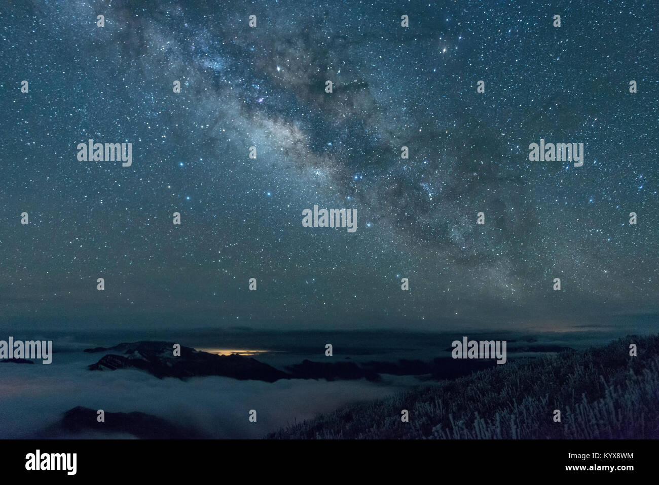 Night view of Sichuan Plateau Stock Photo - Alamy
