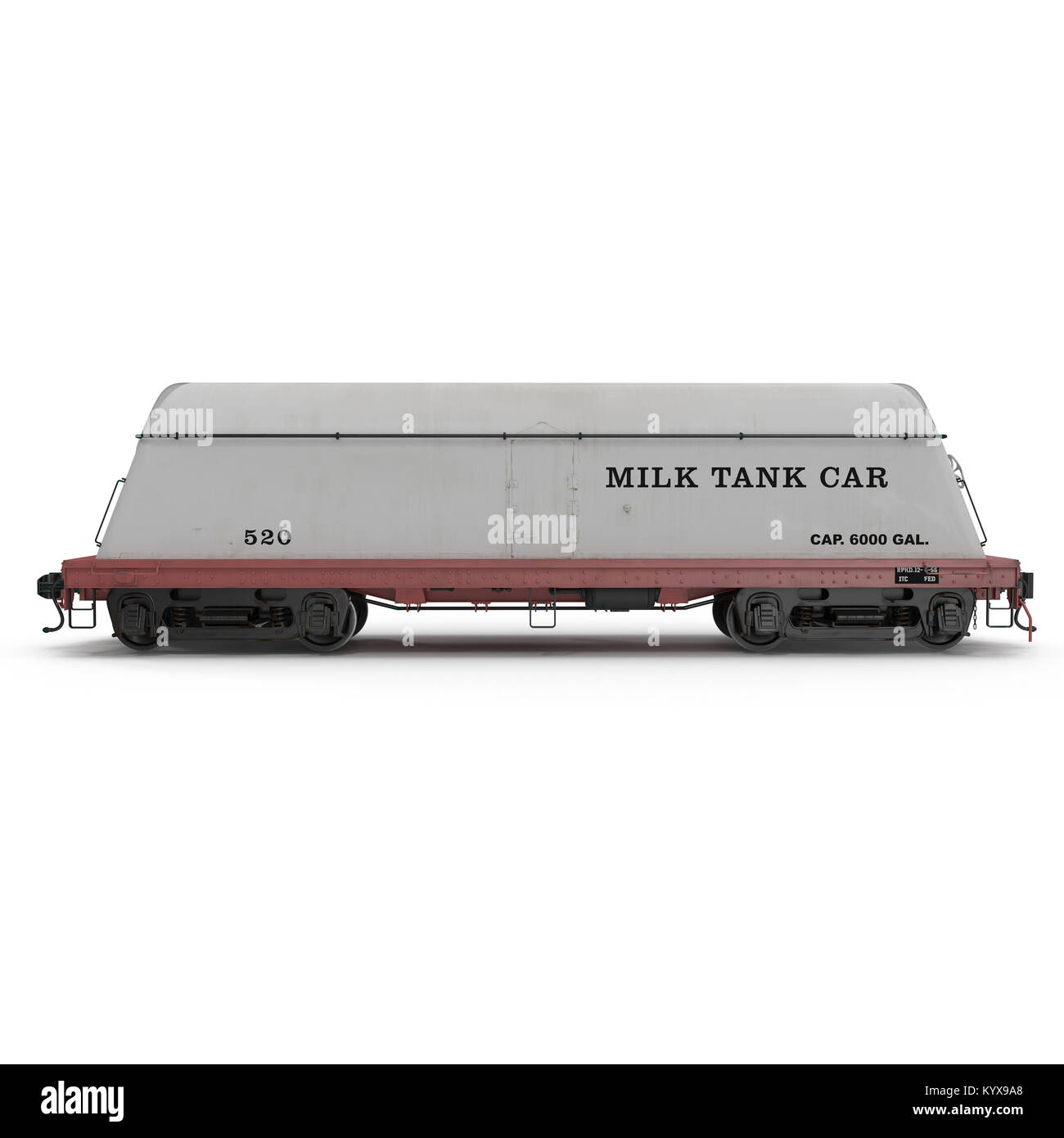 milk tank car on white. 3D illustration Stock Photo - Alamy