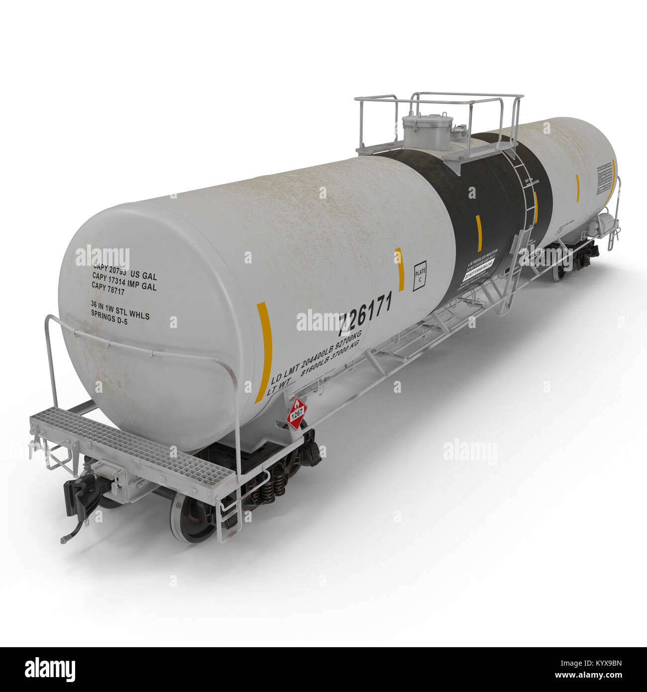 Cargo train oil tanker cars Cut Out Stock Images & Pictures - Alamy