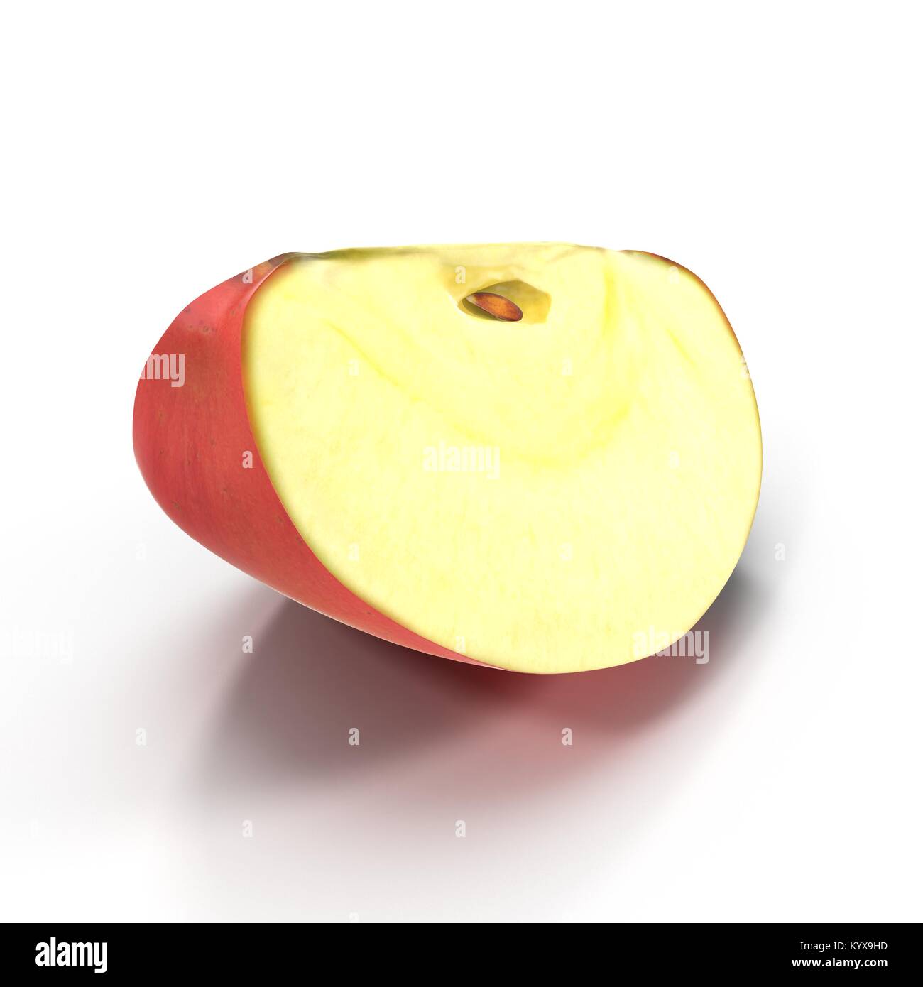 3d illustration apple half seed hi-res stock photography and images - Alamy