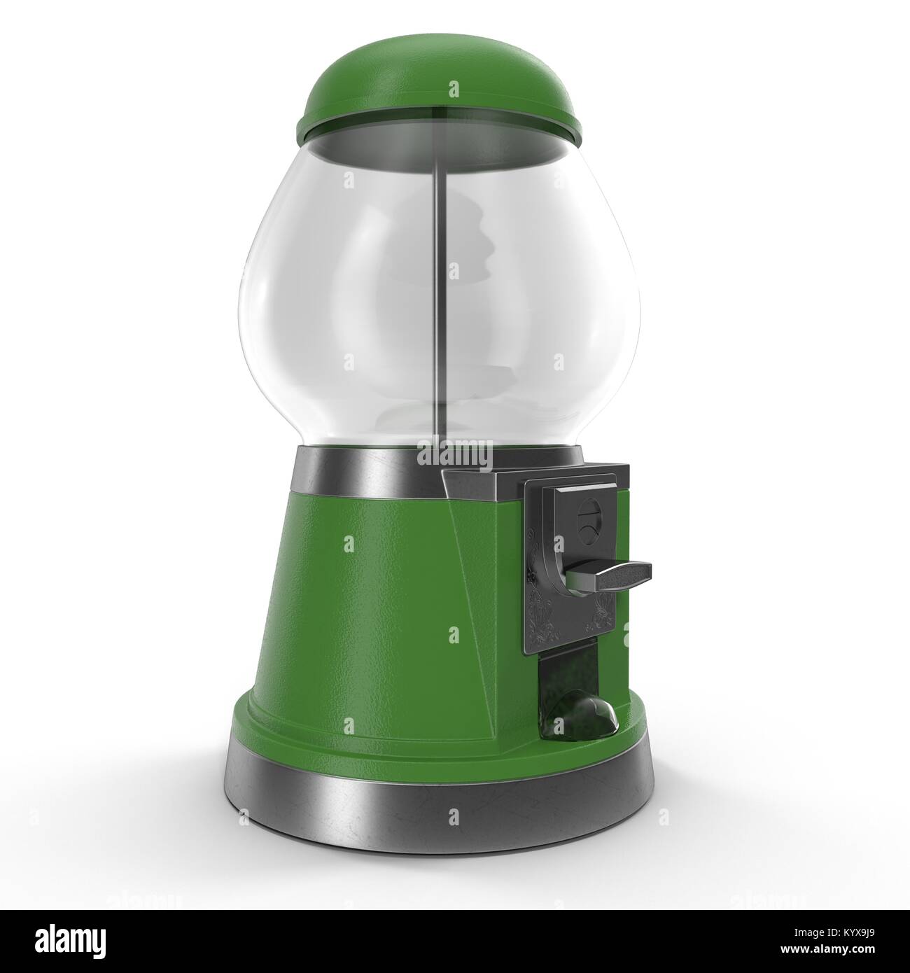 Empty Gumball vending machine isolated on white. 3D illustration Stock ...