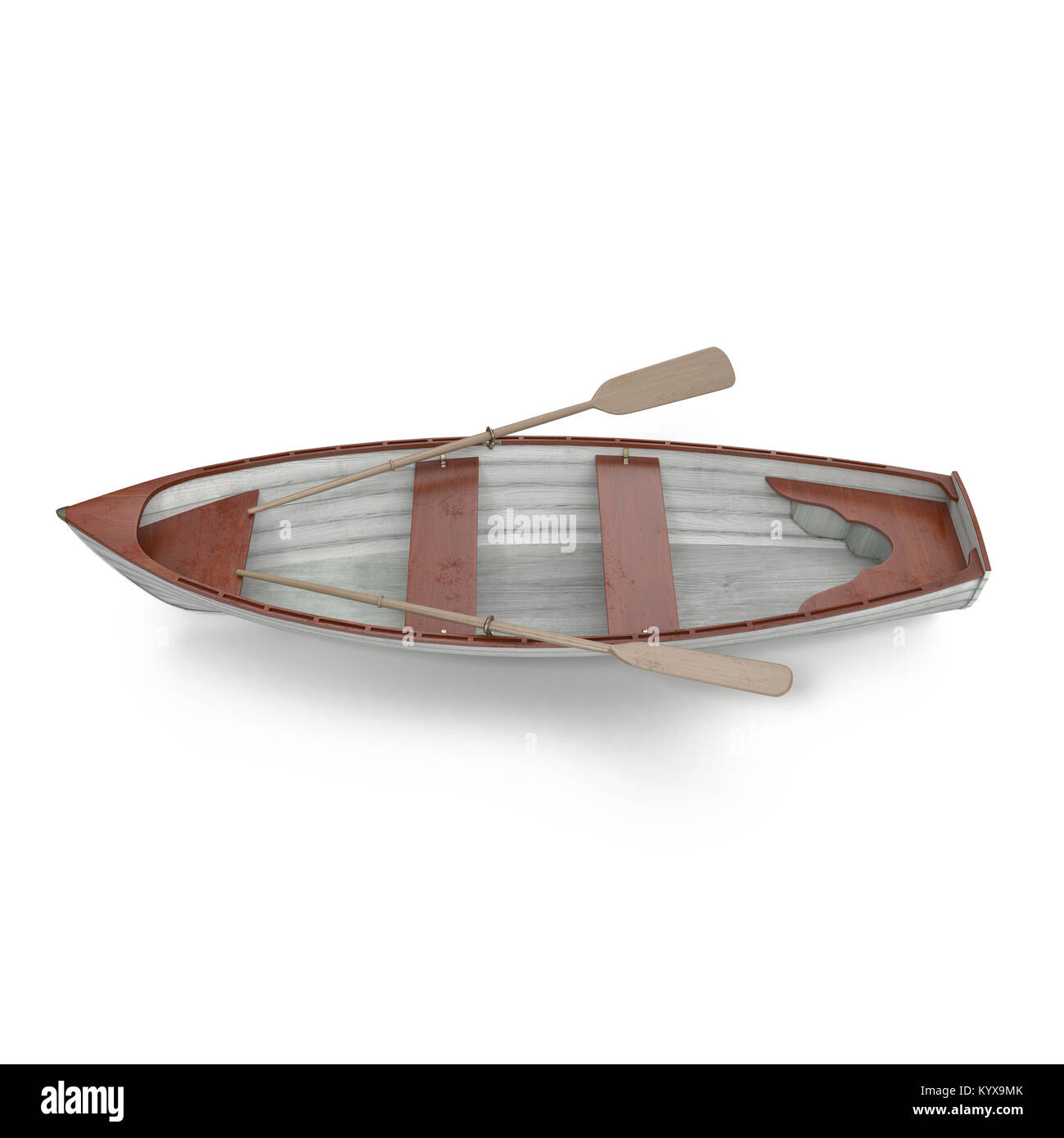 Rowboat on white Cut Out Stock Images & Pictures - Alamy