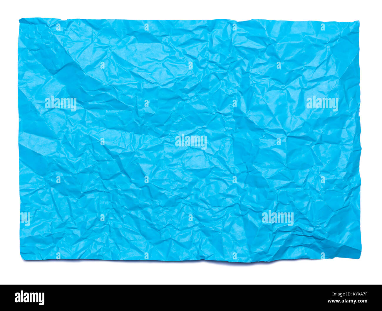 Background of blue crumpled sheet of paper Stock Photo - Alamy