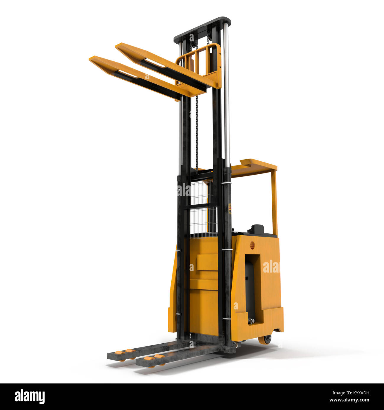 The render of self-propelled loader under the white. 3D illustration ...