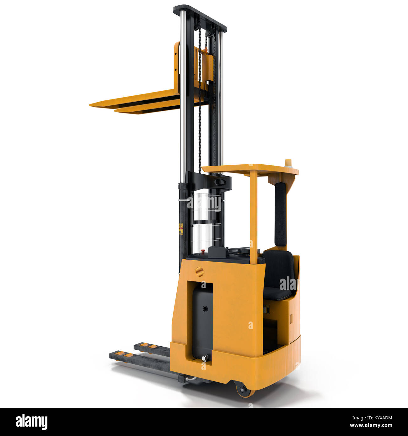The render of self-propelled loader under the white. 3D illustration ...