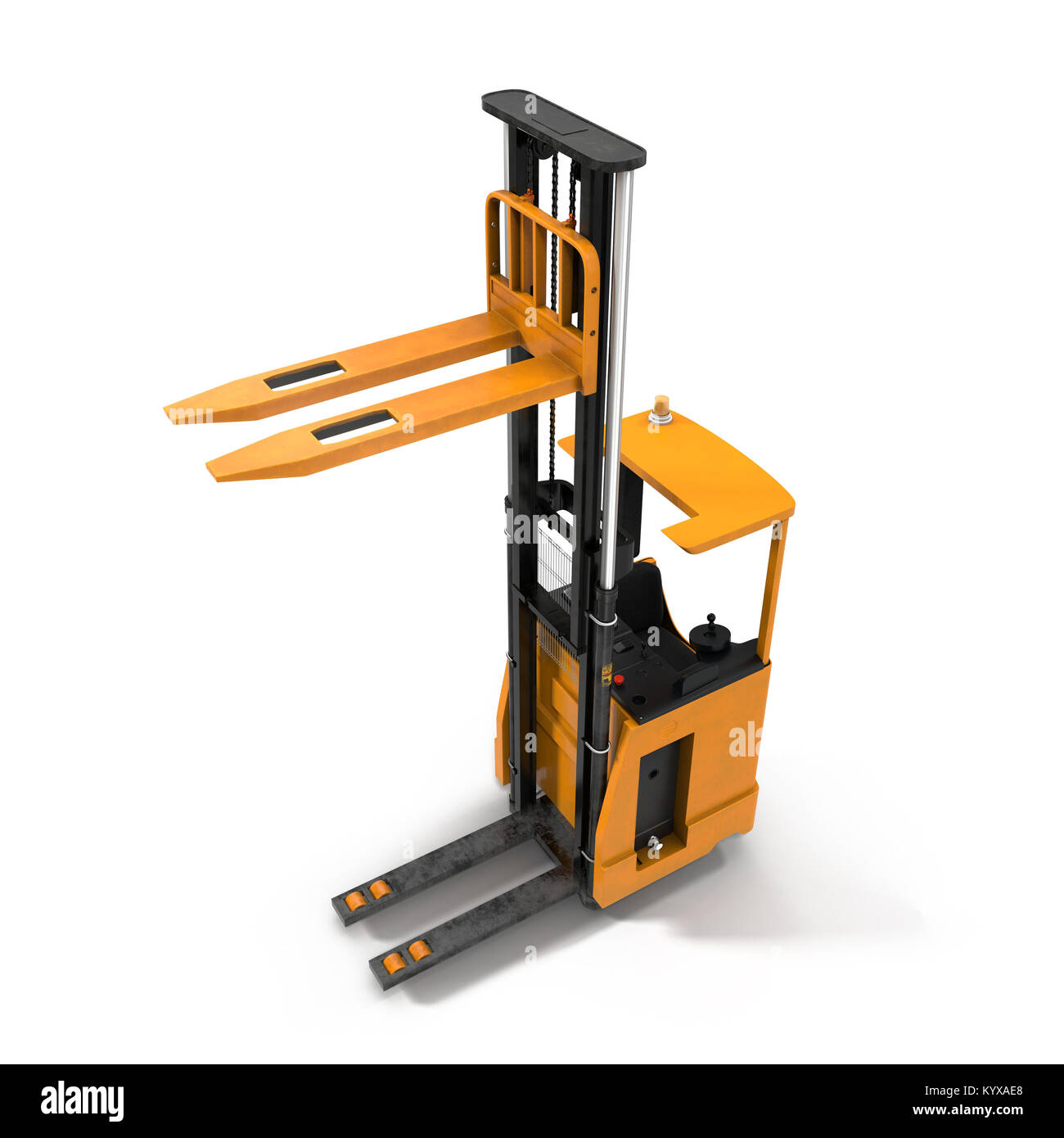 Angle from up Rider Stacker on white. 3D illustration Stock Photo - Alamy