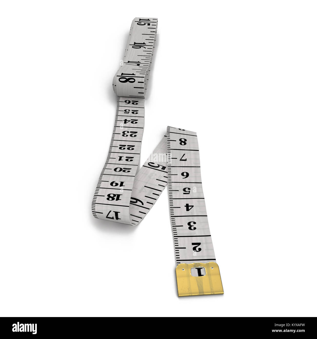 Vintage measuring tape Cut Out Stock Images & Pictures - Alamy