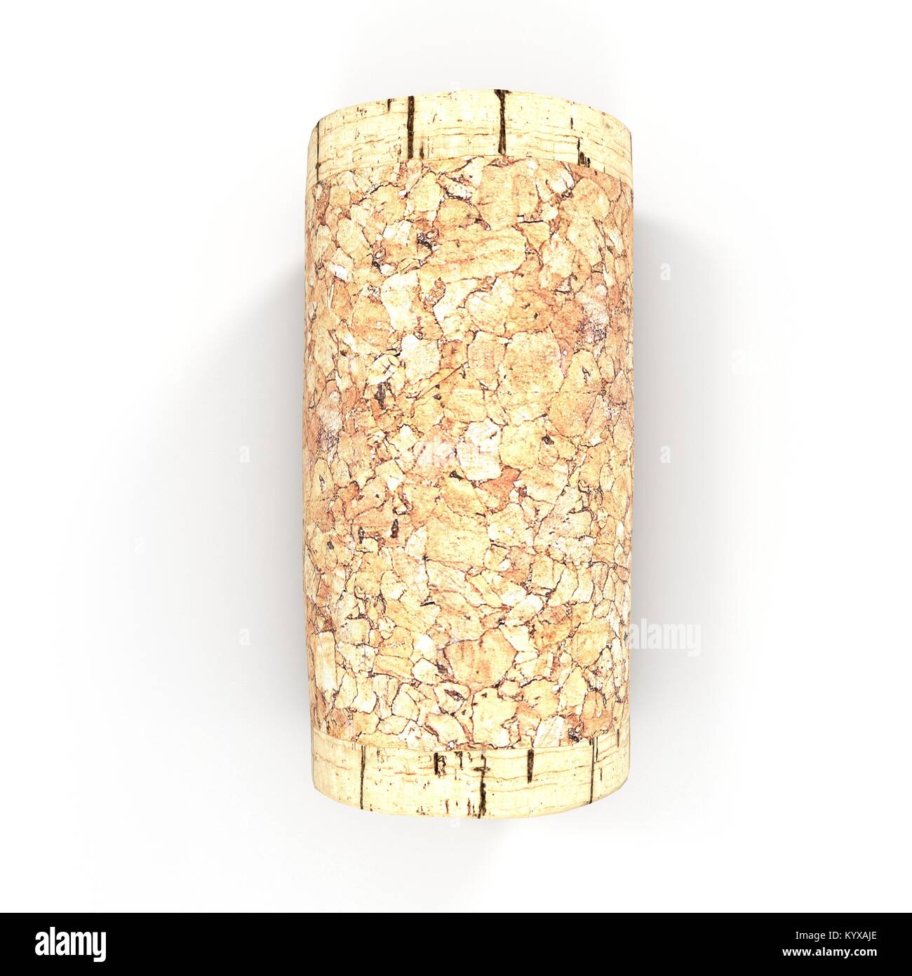 Wine Cork on white. 3D illustration Stock Photo - Alamy