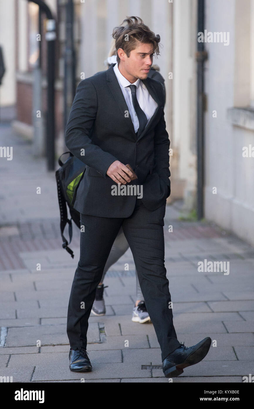Worcestershire cricketer Alex Hepburn arriving at Worcester Crown Court ...
