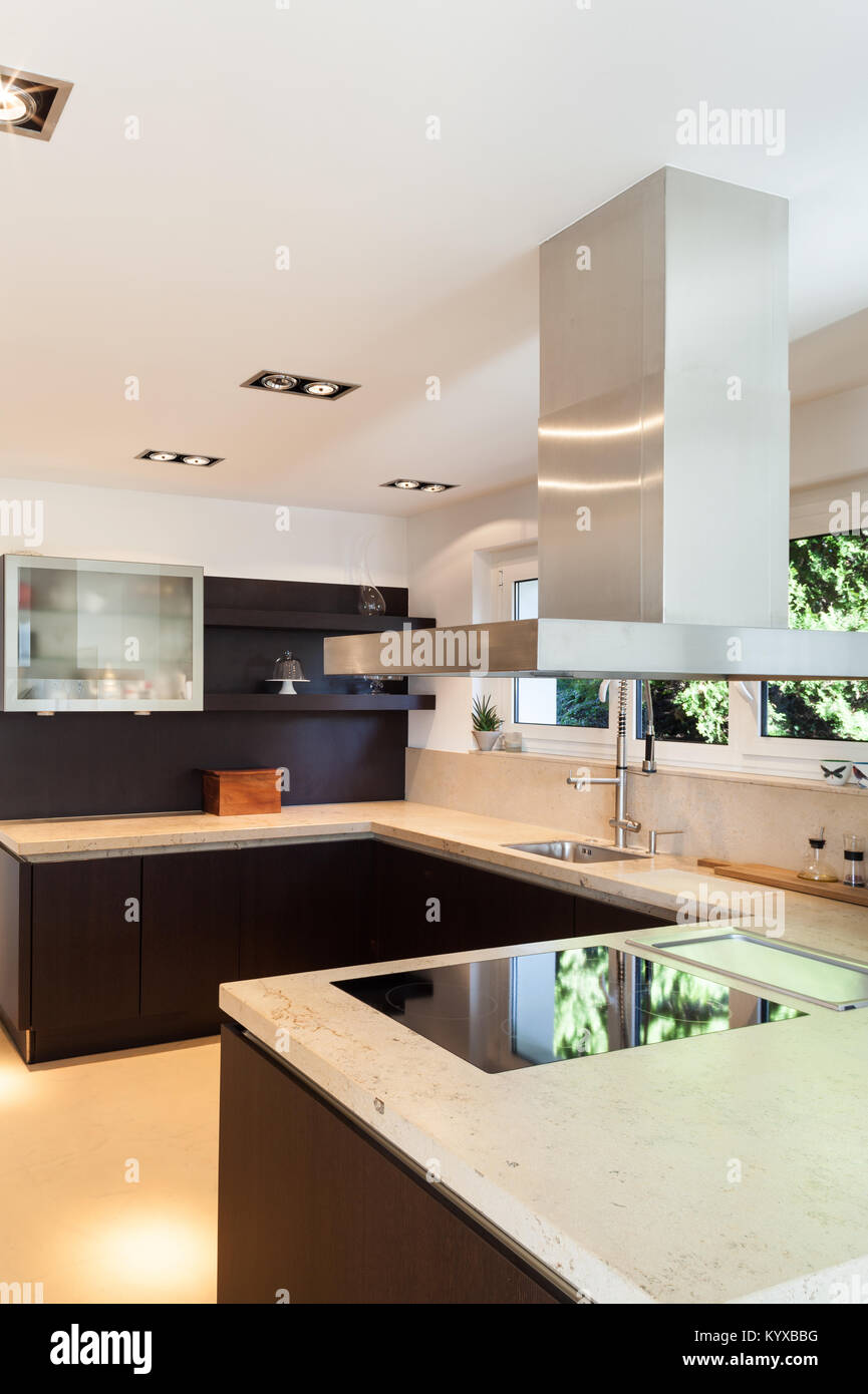 beautiful interiors of a modern house, domestic kitchen Stock Photo - Alamy