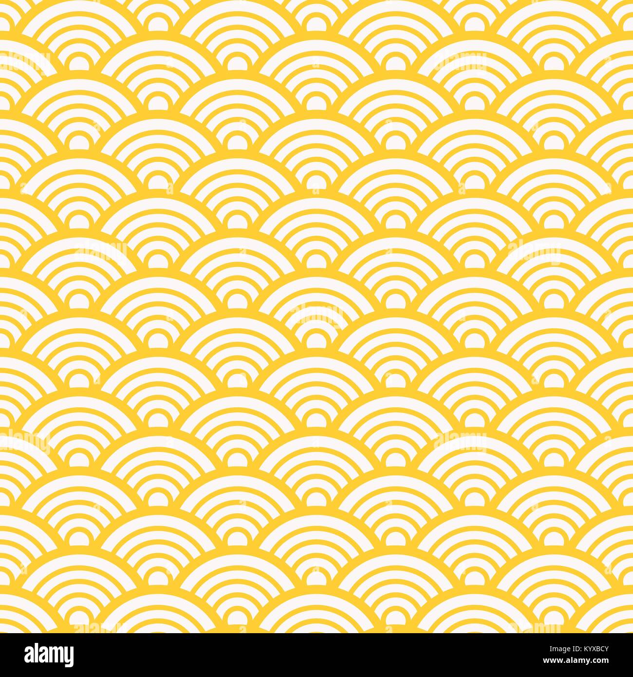 Traditional asian gold wave pattern. Seamless background Vector ...
