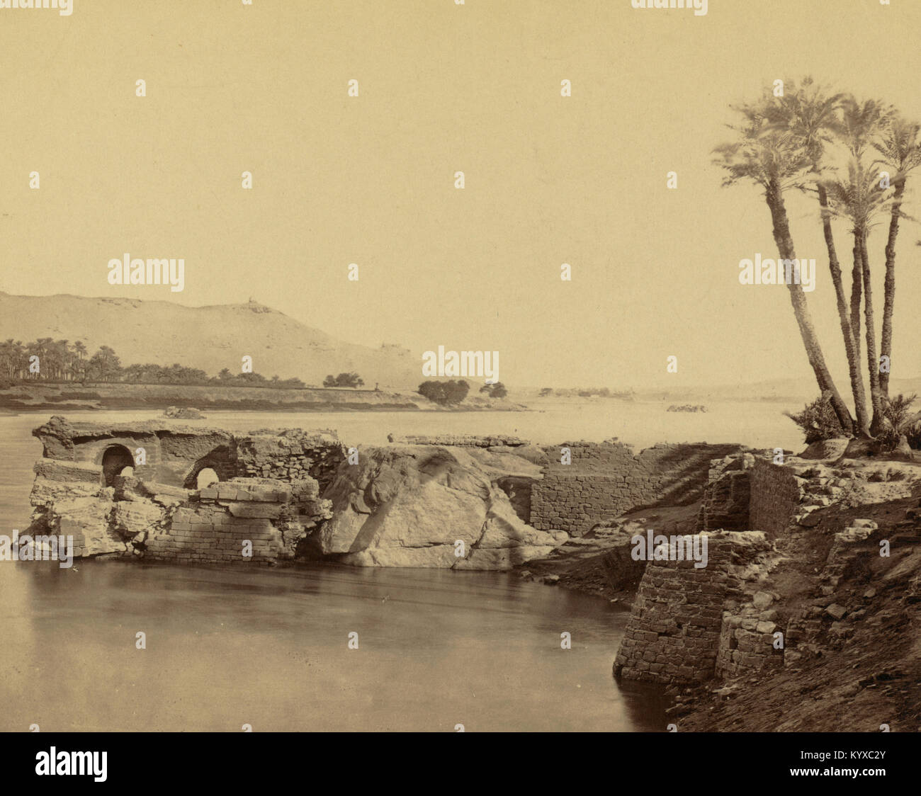 Roman pier. Assouan Stock Photo - Alamy