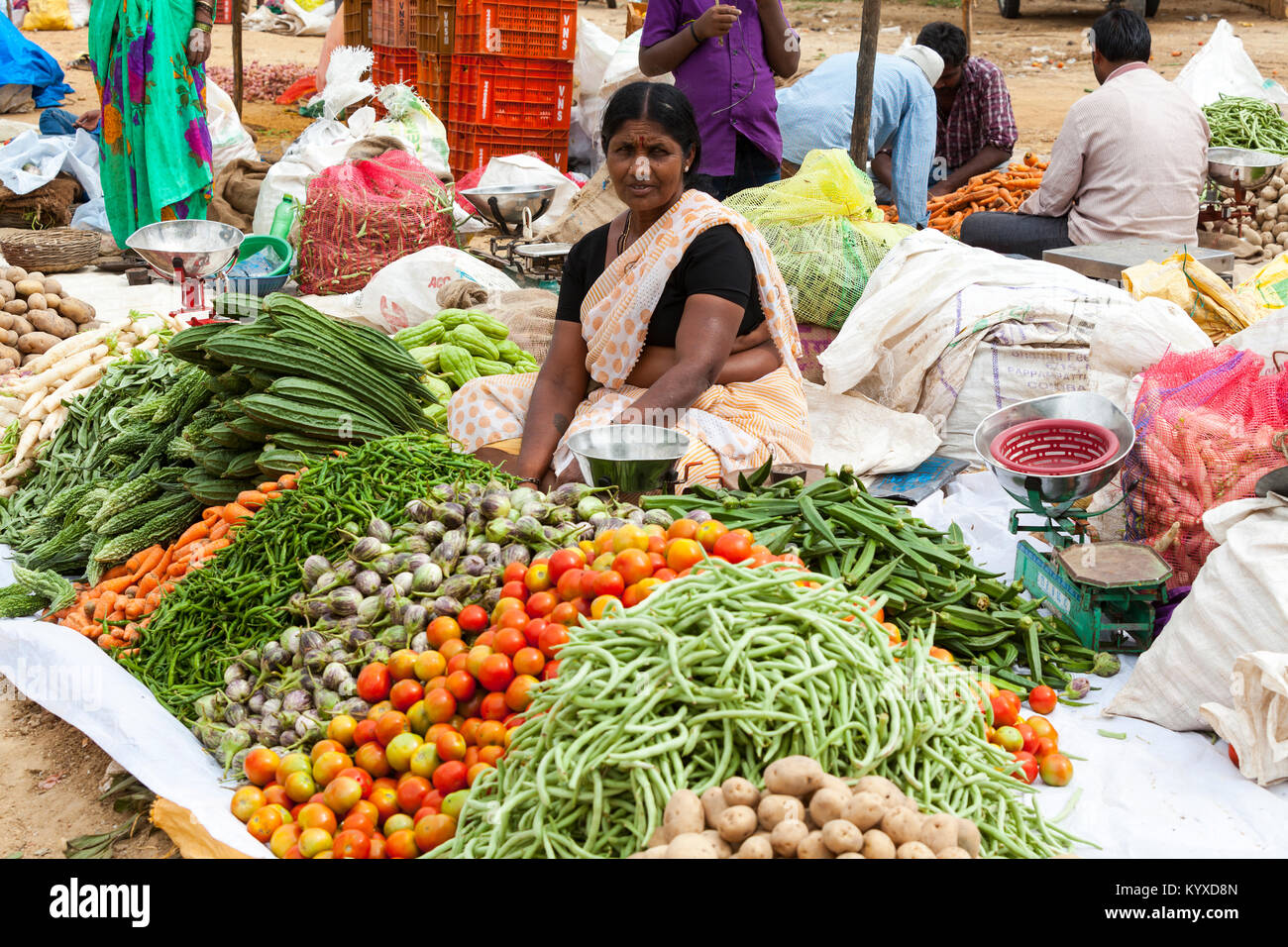 India, Andhra Pradesh, Lepakshi, Market Stock Photo - Alamy