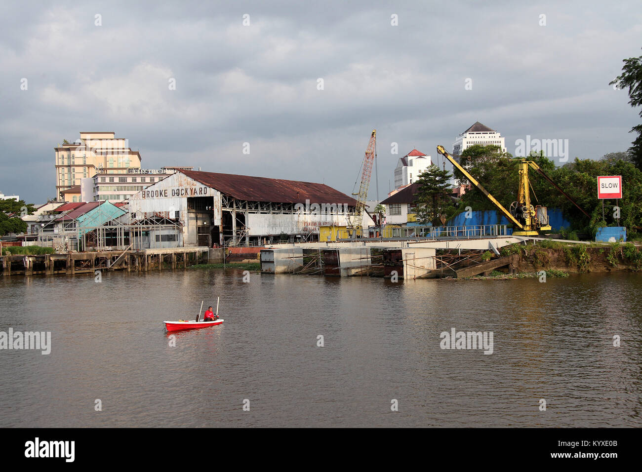 Brooke Dockyard on the Sarawak river at Kuching Stock Photo - Alamy
