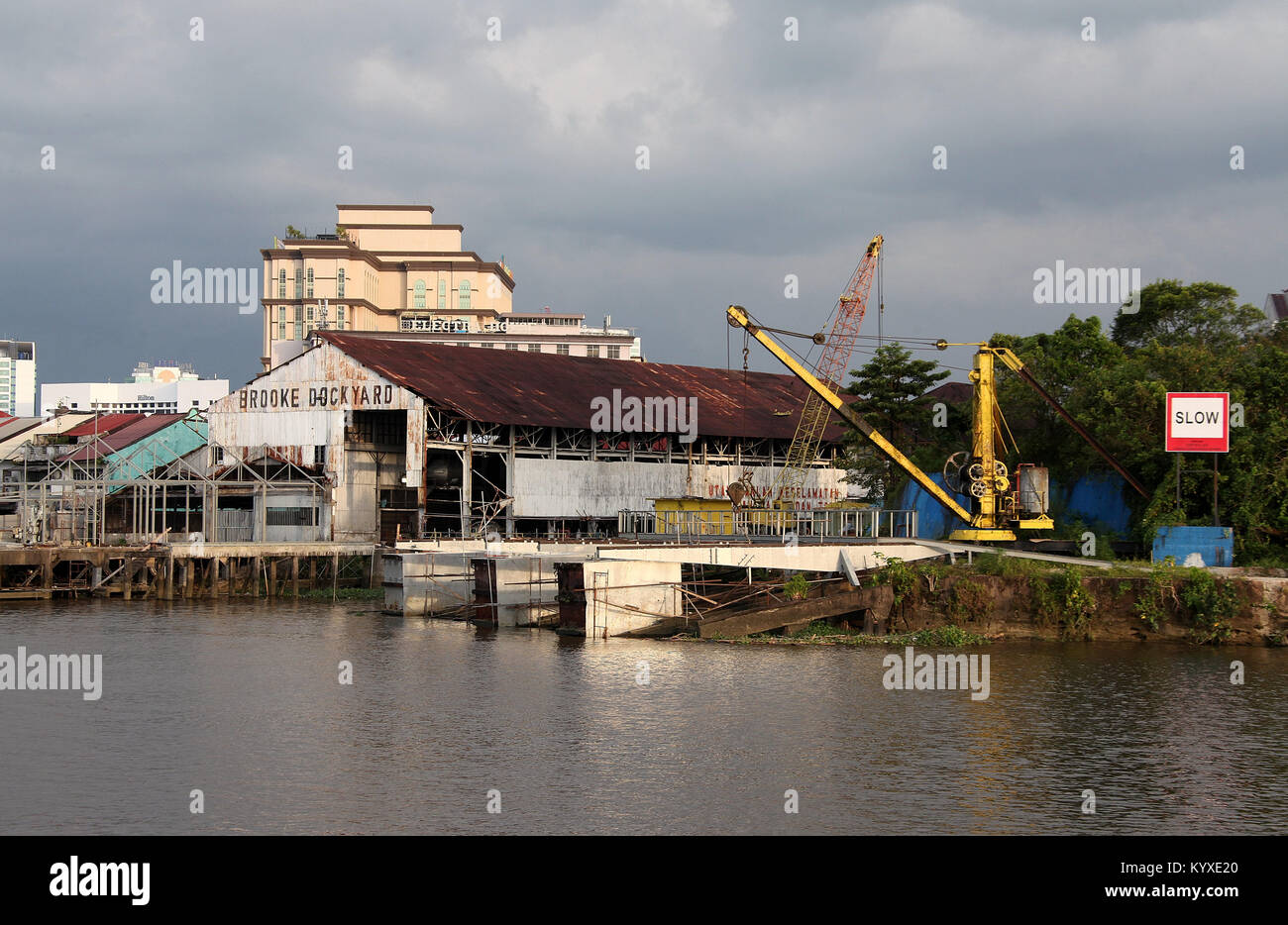 Brooke Dockyard on the Sarawak river at Kuching Stock Photo - Alamy
