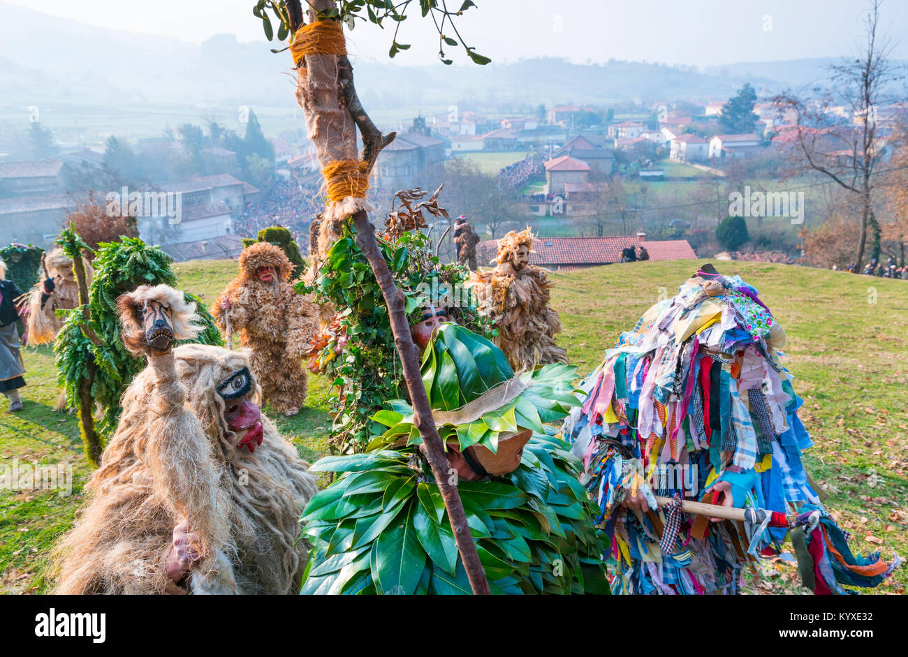 "La Vijanera" Carnival in Silio. Molledo Municipality, Cantabria, Spain ...