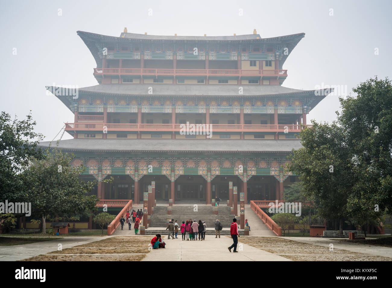 Korean monastery, Lumbini, Nepal, asia Stock Photo - Alamy