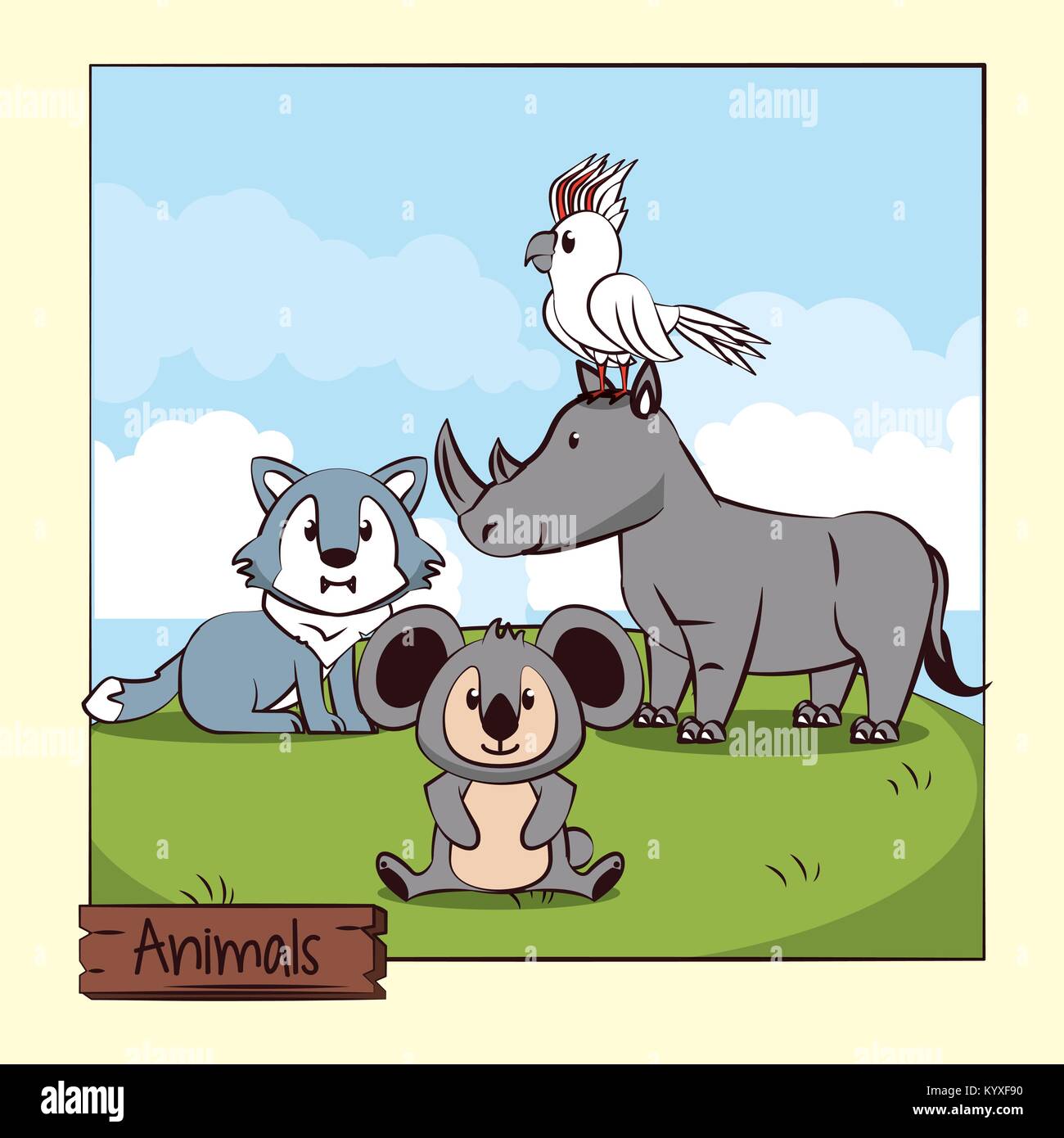 Cute animals cartoons Stock Vector Image & Art - Alamy