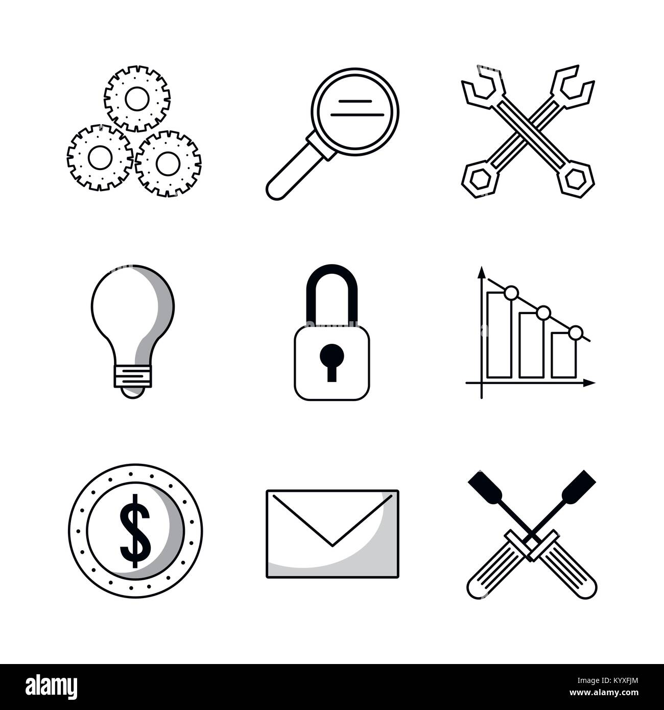 Tools sale on market Stock Vector Images - Alamy