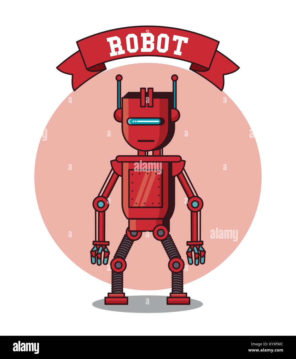 Robot funny cartoon Stock Vector Image & Art - Alamy