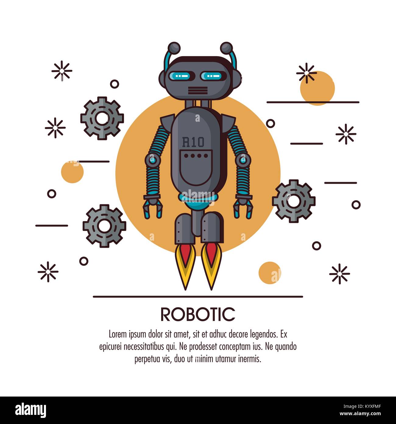 Robotic infographic cartoon Stock Vector Image & Art - Alamy
