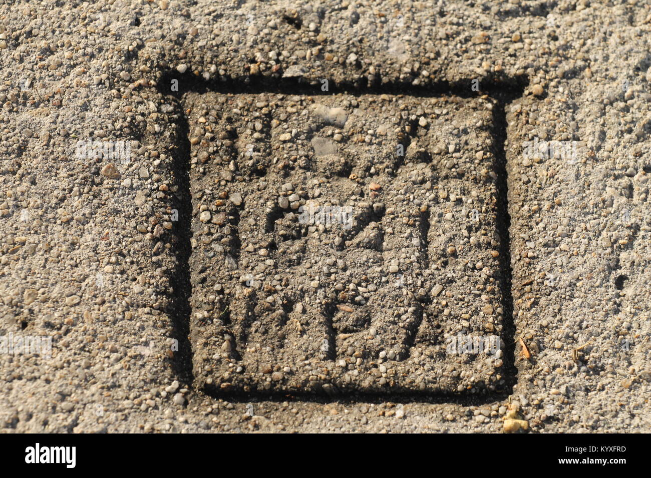 WPA marking on a concrete bridge in Boise, Idaho Stock Photo - Alamy