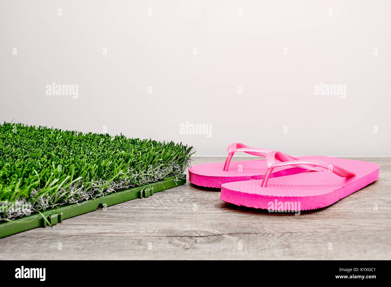 A studio photo of pink flip flops Stock Photo - Alamy