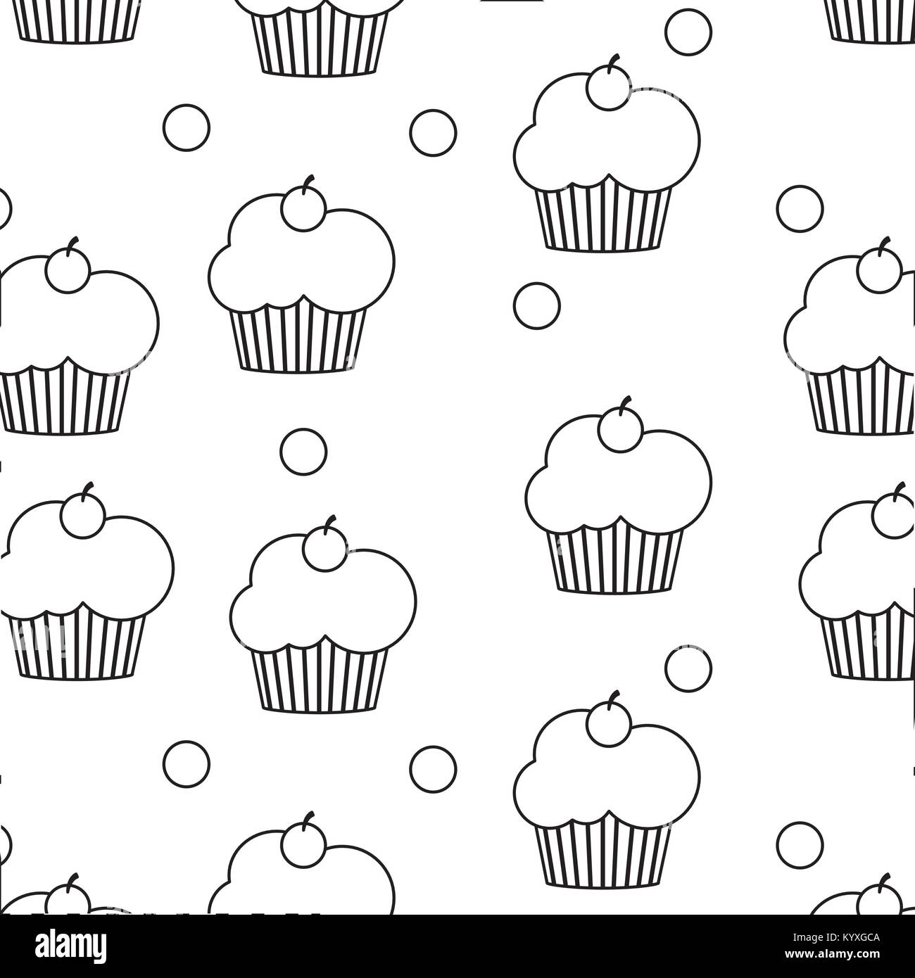 Cupcake background design Stock Vector Image & Art - Alamy