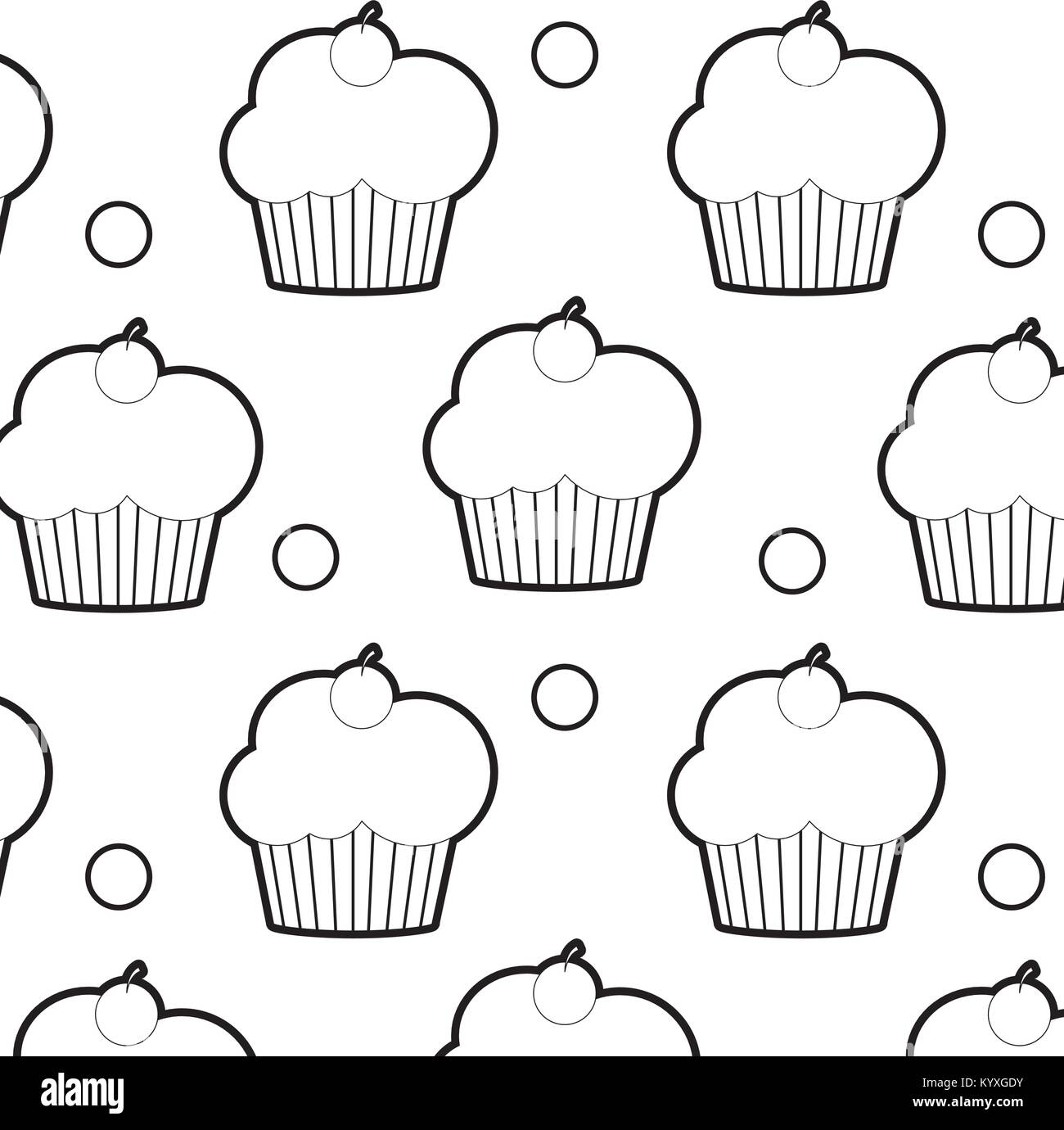 Cupcake background design Stock Vector Image & Art - Alamy