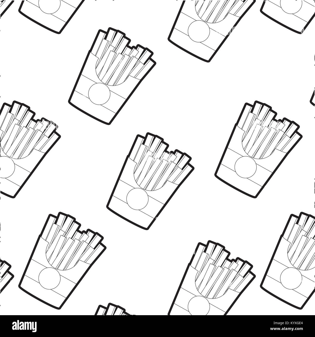 French fries cuisine Black and White Stock Photos & Images - Alamy