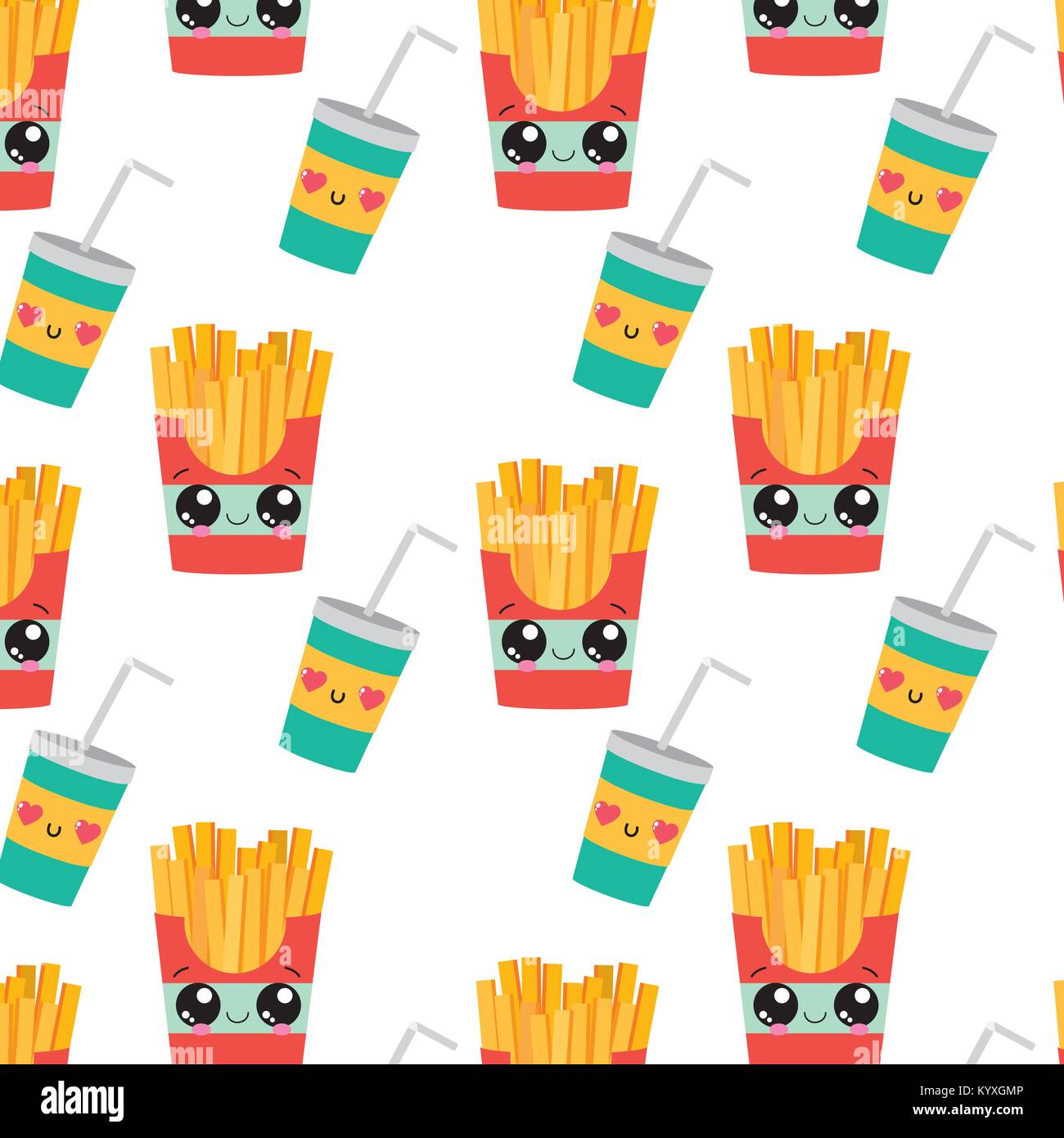 Fries and drink background Stock Vector Image & Art - Alamy