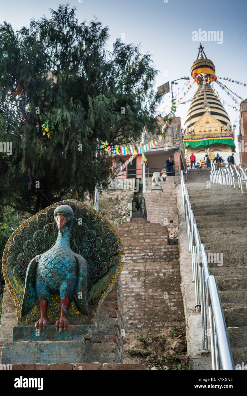 Swoyambhu Stupa (Monkey temple), Kathmandu, Nepal, Asia Stock Photo - Alamy