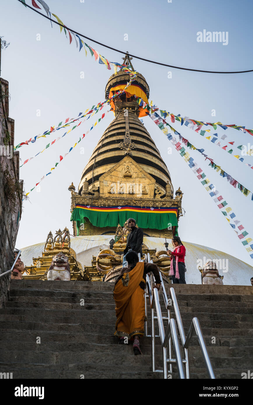 Swoyambhu Stupa (Monkey temple), Kathmandu, Nepal, Asia Stock Photo - Alamy