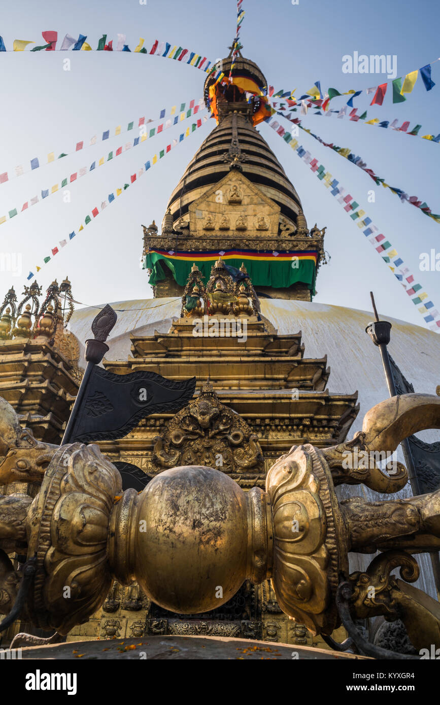 Swoyambhu Stupa (Monkey temple), Kathmandu, Nepal, Asia Stock Photo - Alamy