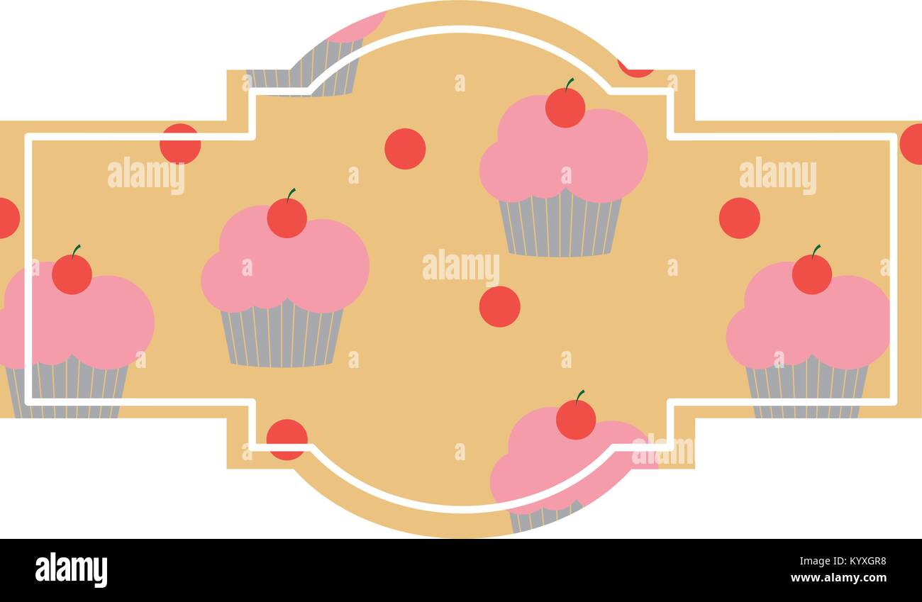 Cupcake label design Stock Vector Image & Art - Alamy