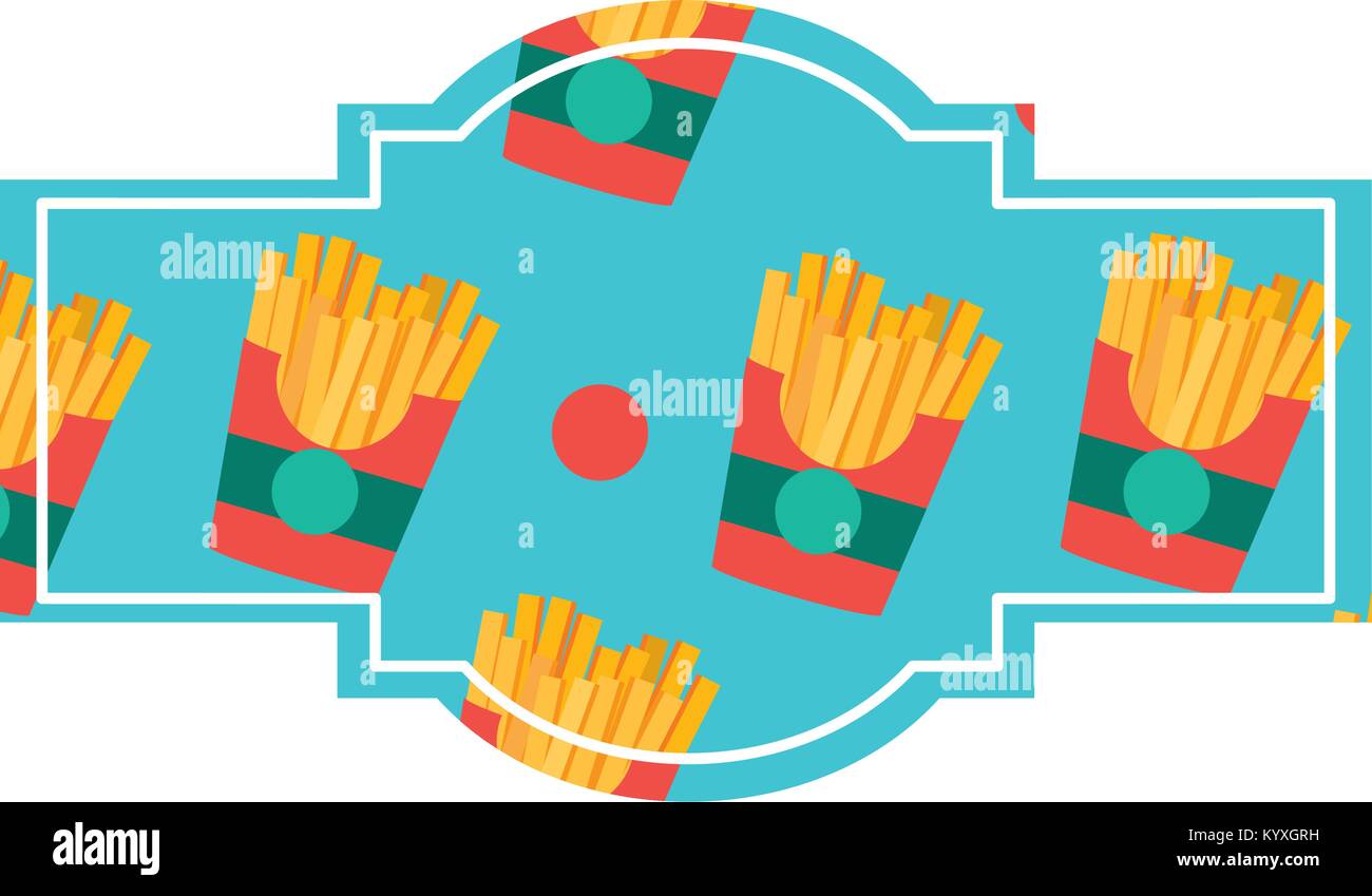 French fries label Stock Vector Image & Art - Alamy
