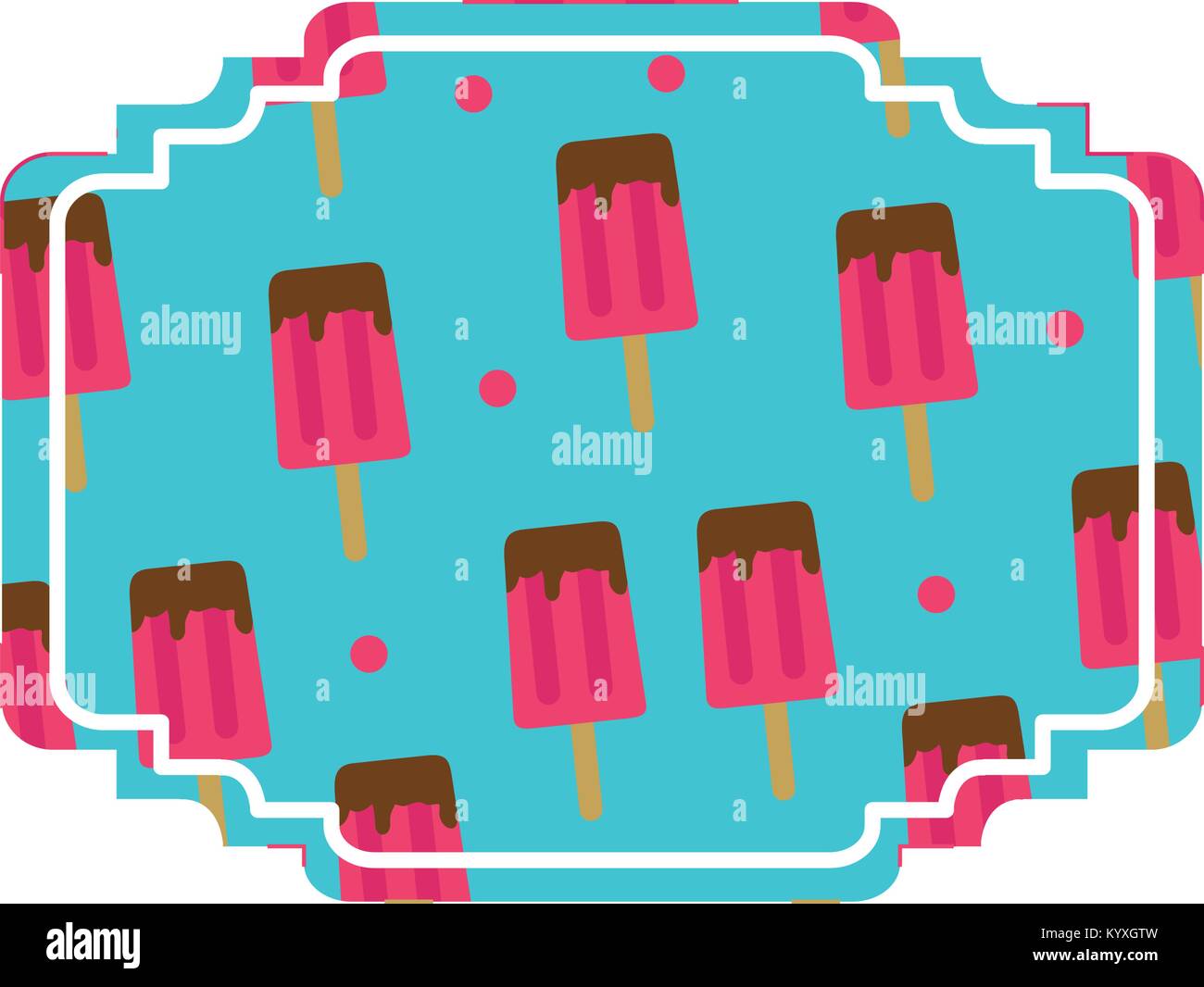 Popsicle label design Stock Vector Image & Art - Alamy