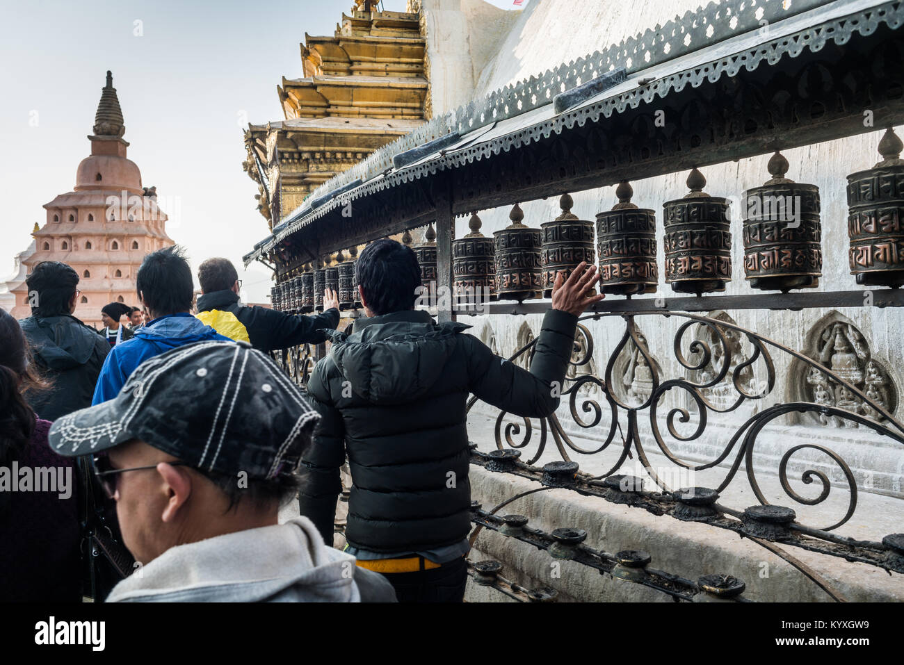 Swoyambhu Stupa (Monkey temple), Kathmandu, Nepal, Asia Stock Photo - Alamy