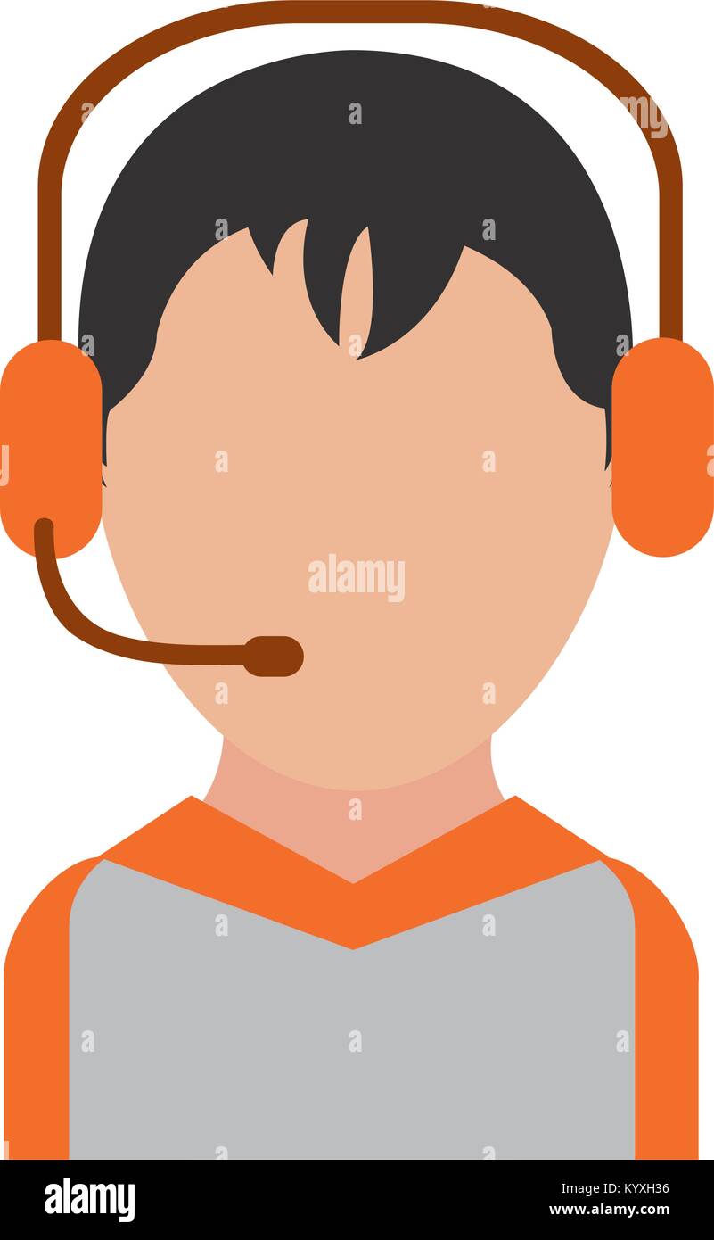 Call center man design Stock Vector Image & Art - Alamy